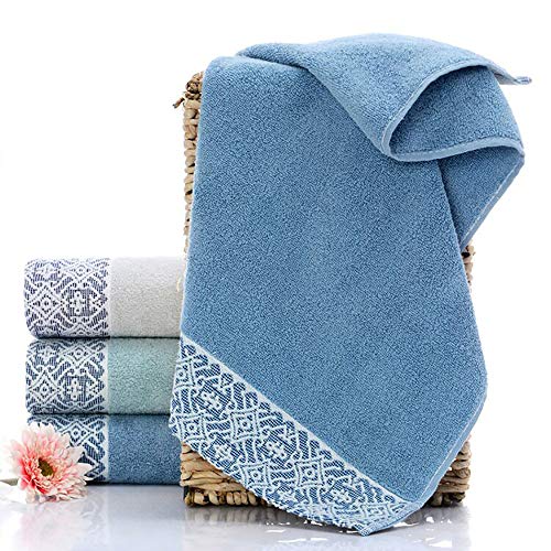 2 Pack Cotton Hand Towels,100% Cotton Face Towels, Durable Highly Absorbent Soft Washcloth Towel for Premium Luxury Spa Hotel Bathroom, Camping, Gym （14 x 30 Inch (Maoj-Classical Gray)