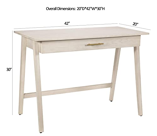 Ball & Cast Home Office Computer Desk 42"W x 20"D x 30"H White Wash Set of 1