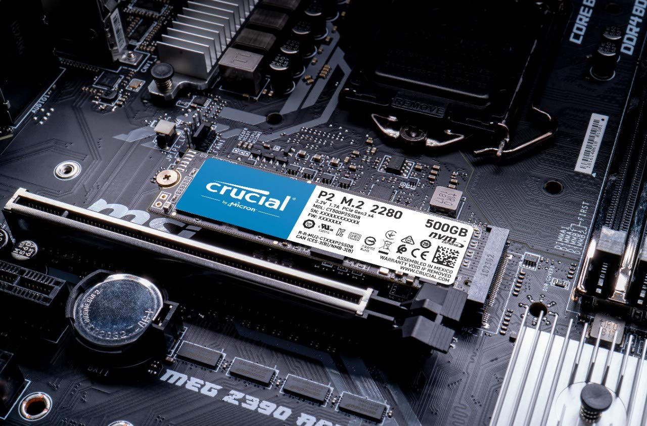 Crucial P2 1TB 3D NAND NVMe PCIe M.2 SSD Up to 2400MB/s - CT1000P2SSD8