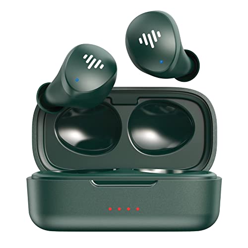 iLuv myBuds Wireless Earbuds, Bluetooth 5.3, Built-in Microphone, 20 Hour Playtime, IPX6 Waterproof Protection, Compatible with Apple & Android, Includes Charging Case & 4 Ear Tips, TB100 Dark Green