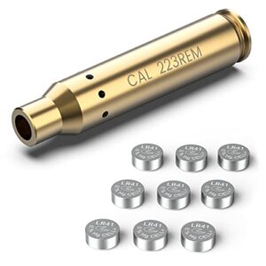 feyachi 223 5.56 laser bore sight .223 rem 5.56mm nato red laser boresighter for cal 223 556 with 3 sets of batteries