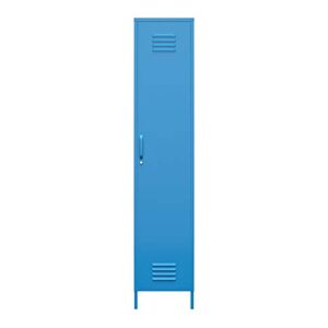 Novogratz Cache Single Metal Locker Storage, Blue Cabinet