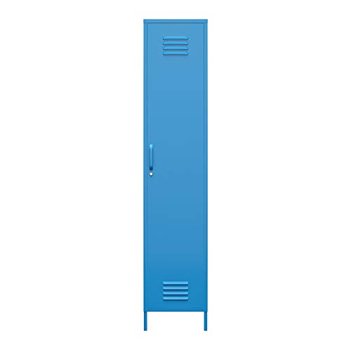 Novogratz Cache Single Metal Locker Storage, Blue Cabinet