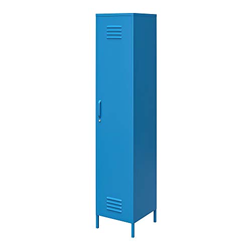 Novogratz Cache Single Metal Locker Storage, Blue Cabinet