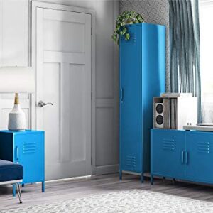 Novogratz Cache Single Metal Locker Storage, Blue Cabinet