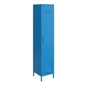 Novogratz Cache Single Metal Locker Storage, Blue Cabinet