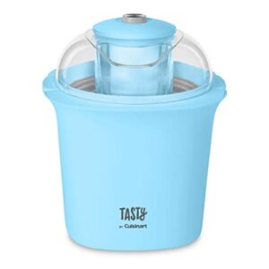 tasty by cuisinart icm100tbl ice cream maker, 8.71"(l) x 8.71"(w) x 10.49"(h), blue