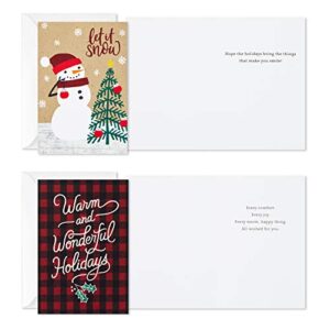 Hallmark Boxed Christmas Cards Assortment, Rustic Holidays (6 Designs, 24 Cards with Envelopes)