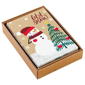 Hallmark Boxed Christmas Cards Assortment, Rustic Holidays (6 Designs, 24 Cards with Envelopes)