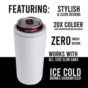 Urbanifi Baseball Slim Hard Seltzer Cooler Insulated Drink Stainless Steel Double Walled Tumbler Sleeve for 12 OZ Skinny Can, Water Bottle or Soda Gifts (Baseball)