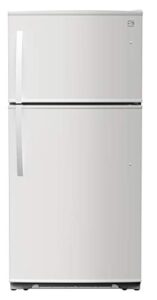 kenmore 30" top-freezer refrigerator with ice maker and 18 cubic ft. total capacity, white