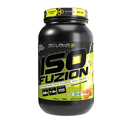 Iso Fuzion 100% Whey Isolate by Scilabs Nutrition | 28g Non Denatured Protein Powder, Banana Nut MuffinFlavor, 2lb