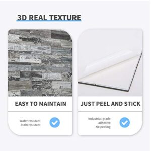 Art3d Peel and Stick Distressed Wood Backsplash Tile, 5-Pack of 13.5"x11.4inches, Made Out of PVC Composite