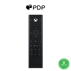 pdp universal gaming media remote control for xbox series x|s, xbox one, officially licensed for microsoft xbox, motion activated backlight, compact navigation toggle, battery optimized