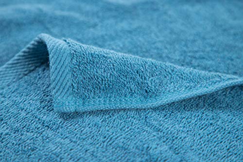 Babiclean Towel Set Absorbent Light Weight and Fast Dry Washcloth Quick Dry Bathroom Hand Towels Durable for Hotel, Spa, Salon and Gym (Hand Towel, Blue)