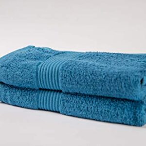 Babiclean Towel Set Absorbent Light Weight and Fast Dry Washcloth Quick Dry Bathroom Hand Towels Durable for Hotel, Spa, Salon and Gym (Hand Towel, Blue)