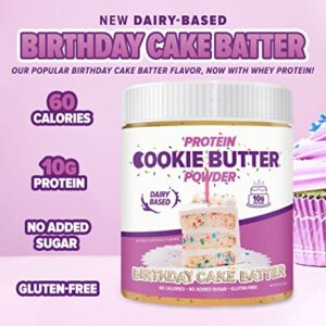 Flexible Dieting Lifestyle Whey Protein Cookie Butter Powder - Birthday Cake Batter | Keto-Friendly, Low Carb, No Added Sugars, Gluten-Free | Easy to Mix, Bake and Spread | 7.9oz