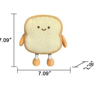 VHYHCY Toast Bread Pillow Funny Food Plush Toy Pillows Small Cute Stuffed Plush Toast Sofa Pillow (Toast Bread,Golden)