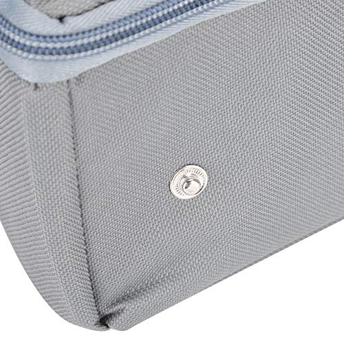 Portable Folding Cat Litter Box, Waterproof Cat Litter Box Cat Toilet with Cover Portable Cat Toilet Folding Cat Toilet, for Cats Pet Outdoor Camping(Gray, L)