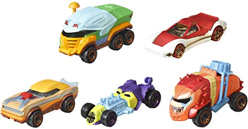 Hot Wheels Masters of the Universe 5-Pack of 1:64 Scale, Collectible Vehicles Inspired by He-Man, Skeletor, Man-At-Arms, Beast Man & Teela, Gift for Collectors, Fans & Kids Ages 3 Years & Older