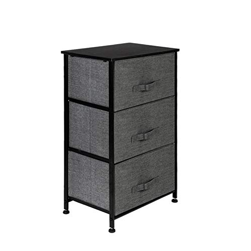 Corodo 3 Drawers Dresser Fabric Furniture Storage Tower Unit for Bedroom, Hallway, Entryway, Hallway Closet Organizers - Sturdy Steel Frame, Wood Top, Easy Pull Handle Bins