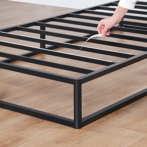 Olee Sleep 9 Inch Modern Metal Platform Bed Frame/Steel Slats/Mattress Foundation/No Box Spring Needed, Twin, Black