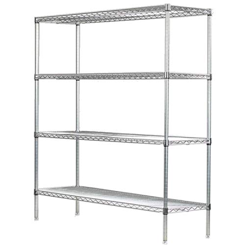 Omega 21" Deep x 30" Wide x 54" High 4 Tier Gray Starter Shelving Unit