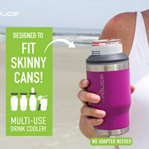 Reduce Can Cooler - 4-in-1 Stainless Steel Can Holder and Beer Bottle Holder, 4 Hours Cold - 14 oz Multi-Use Drink Cup that Holds Slim Cans, Regular Cans, Bottles and Cocktails - OG Mild Mint