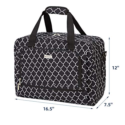 NICOGENA Sewing Machine Carrying Case, Universal Travel Tote Bag with Shoulder Strap for Singer, Brother, Janome and Accessories, Lantern Black