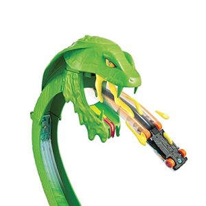 Hot Wheels Toxic Snake Strike Challenge Play Set with Slime for Kids 5 Years Old & Up, Includes One 1:64 Scale Vehicle, Connects to Other Sets, Single Or Multicar Play