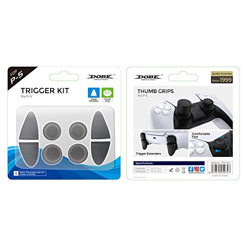 ECHZOVE PS5 Trigger Extenders, PS5 Trigger Extenders and PS5 Controller Thumb Grips