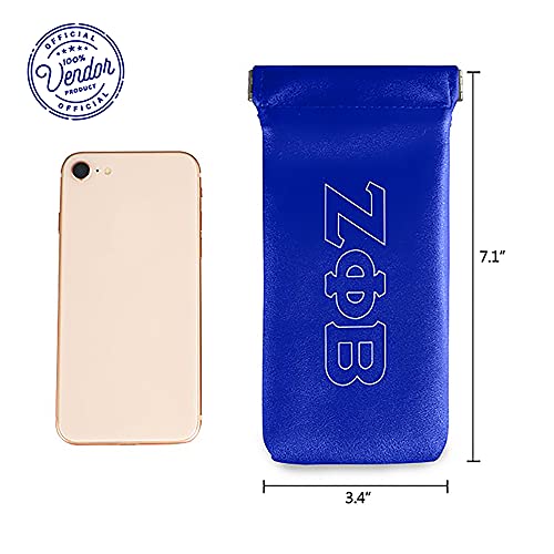 Bad Bananas BBGreek Zeta Phi Beta Paraphernalia - Eyeglasses or Sunglasses Pouch/Case - Sorority Gifts for Women - Official Vendor