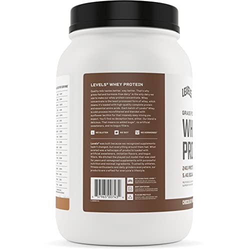 Levels Grass Fed 100% Whey Protein, No GMOs, Chocolate Peanut Butter, 2LB