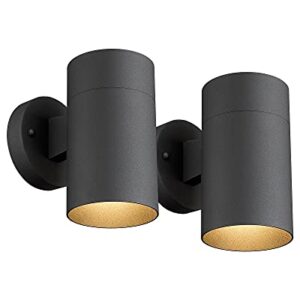 Ken & Ricky Outdoor Wall Sconce, Exterior Wall Light Fixtures, Cylinder Outside Lights for House Porch Garage Patio Doorway Entryway -2 Pack