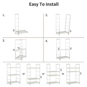 JANUS LiANG 3-Tier Bathroom Organizer Countertop - Makeup Organizer Cosmetic Holder Corner Storage Shelf Kitchen Spice Rack Standing Counter Shelf for Vanity, Bathroom, Bedroom, Kitchen (Chrome)