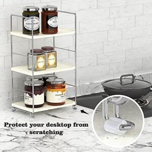 JANUS LiANG 3-Tier Bathroom Organizer Countertop - Makeup Organizer Cosmetic Holder Corner Storage Shelf Kitchen Spice Rack Standing Counter Shelf for Vanity, Bathroom, Bedroom, Kitchen (Chrome)