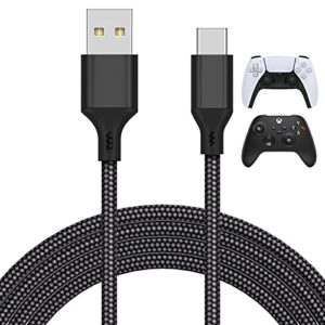 16.4ft charger charging cable for ps5/for xbox series x/s controller/for switch pro controller, replacement usb charging cord nylon braided type-c ports accessories for playstation 5/for xbox series x