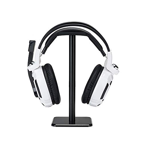 Headphone Stand, Universal Aluminum Metal Holder for AirPods Max, HyperX Cloud II, Xbox One, Turtle Beach, Sennheiser, Sony, Bose, Beats PC Gaming Headset Display & Wireless Headphones (Black)