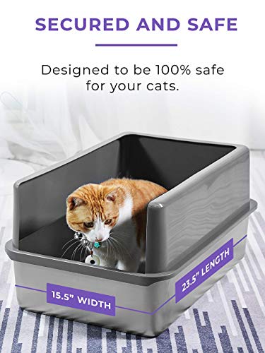 iPrimio Scooper Monster Cat Litter Scoop - Easy Cleaning Litterbox - Modern Scooper Holder -Works with All Metal and Plastic Scoopers