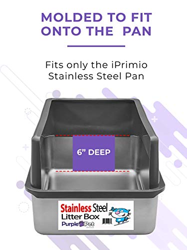 iPrimio Scooper Monster Cat Litter Scoop - Easy Cleaning Litterbox - Modern Scooper Holder -Works with All Metal and Plastic Scoopers