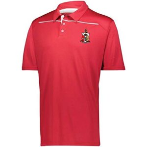 kappa alpha psi greek crest emblem defer polo x-large scarlet/white