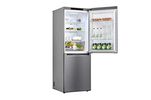 LG LRBNC1104S 24" Bottom Freezer Refrigerator with 10.8 Cu. Ft. Capacity, Door Cooling+, Smart Inverter Compressor, Tempered Glass Shelves, Digital Controls, PrintProof™ Finish, ENERGY STAR® Qualified