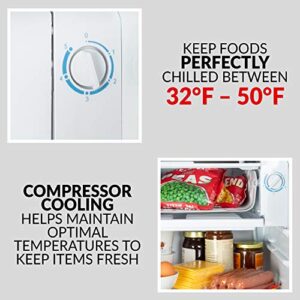 Nostalgia Coca-Cola CRF32CK 3.2 Cu. Ft. Refrigerator With Freezer Adjustable Temperature Cools as low as 32 Degrees, Bottle Opener, Ice Cube Tray, Scraper Included, Red