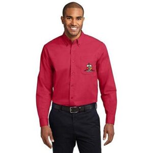 kappa alpha psi long sleeve oxford large red/light stone