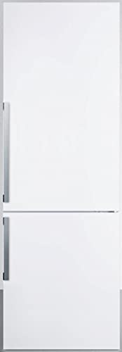 Summit FFBF241W 24 Bottom Freezer Refrigerator with 11.35 cu. ft. Capacity Crisper Drawer Ultra Quiet Operation in White