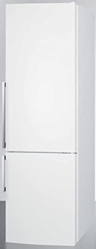 Summit FFBF241W 24 Bottom Freezer Refrigerator with 11.35 cu. ft. Capacity Crisper Drawer Ultra Quiet Operation in White