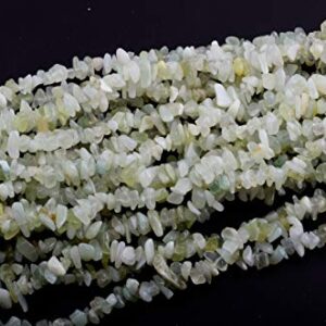 Natural Chip Stone Beads 5-8mm New Mountain Jade 400 Pieces Irregular Gemstones Healing Crystal Loose Rocks Bead Hole Drilled DIY for Bracelet Jewelry Making Crafting (5-8mm, New Mountain Jade)