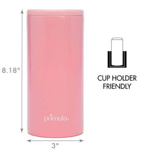 Primula Slim Can Stainless Steel Vacuum Insulated Coozie Cooler for 12 Ounce Skinny Cans, Pink