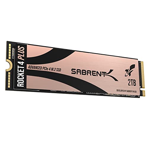 SABRENT 2TB Rocket 4 Plus NVMe 4.0 Gen4 PCIe M.2 Internal SSD Extreme Performance Solid State Drive R/W 7100/6600MB/s (Latest Version) (SB-RKT4P-2TB)