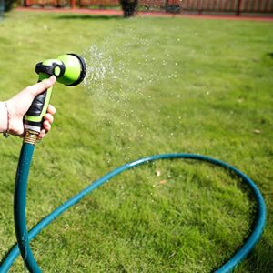 Worth Garden Short Garden Hose 3/4 in. X 25ft. NO KINK,No Leak,HEAVY DUTY Durable PVC Water Hose with Brass Hose Fittings Swivel Grip,Male to Female Fittings,12 YEARS WARRANTY, Dark Green,H065B04